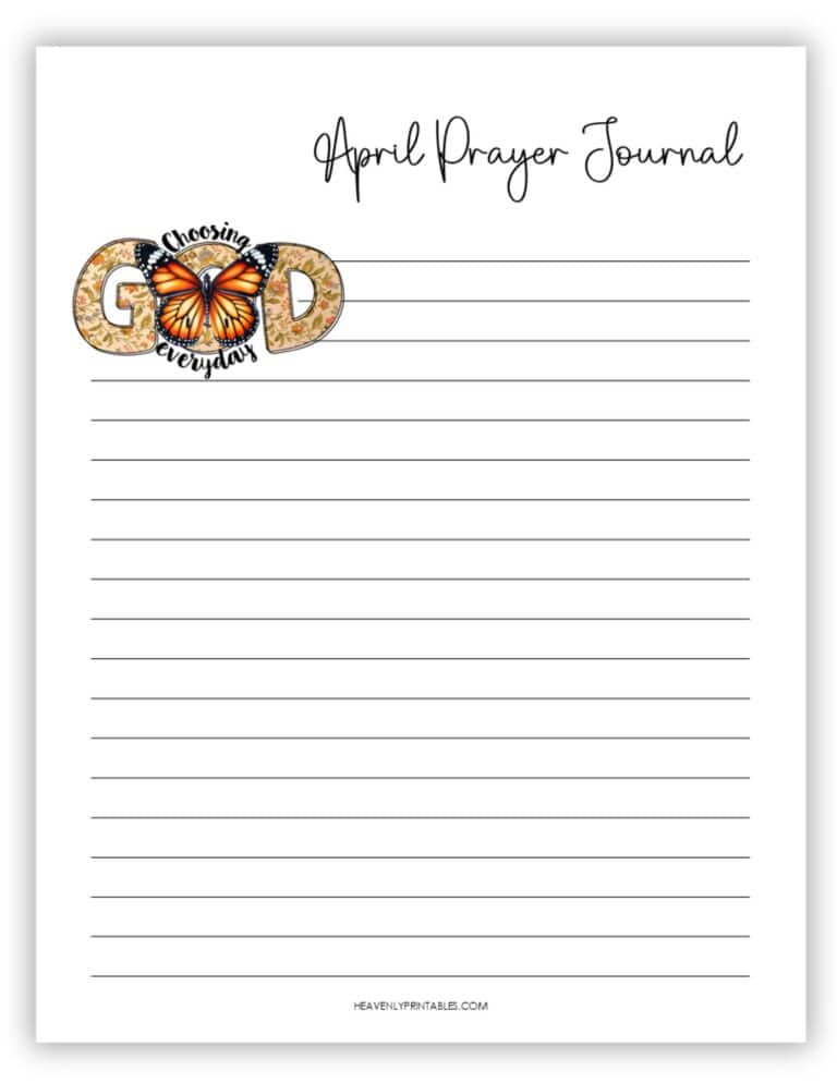 April Calendar Planner (Free PDF Printables) - Heavenly Printables