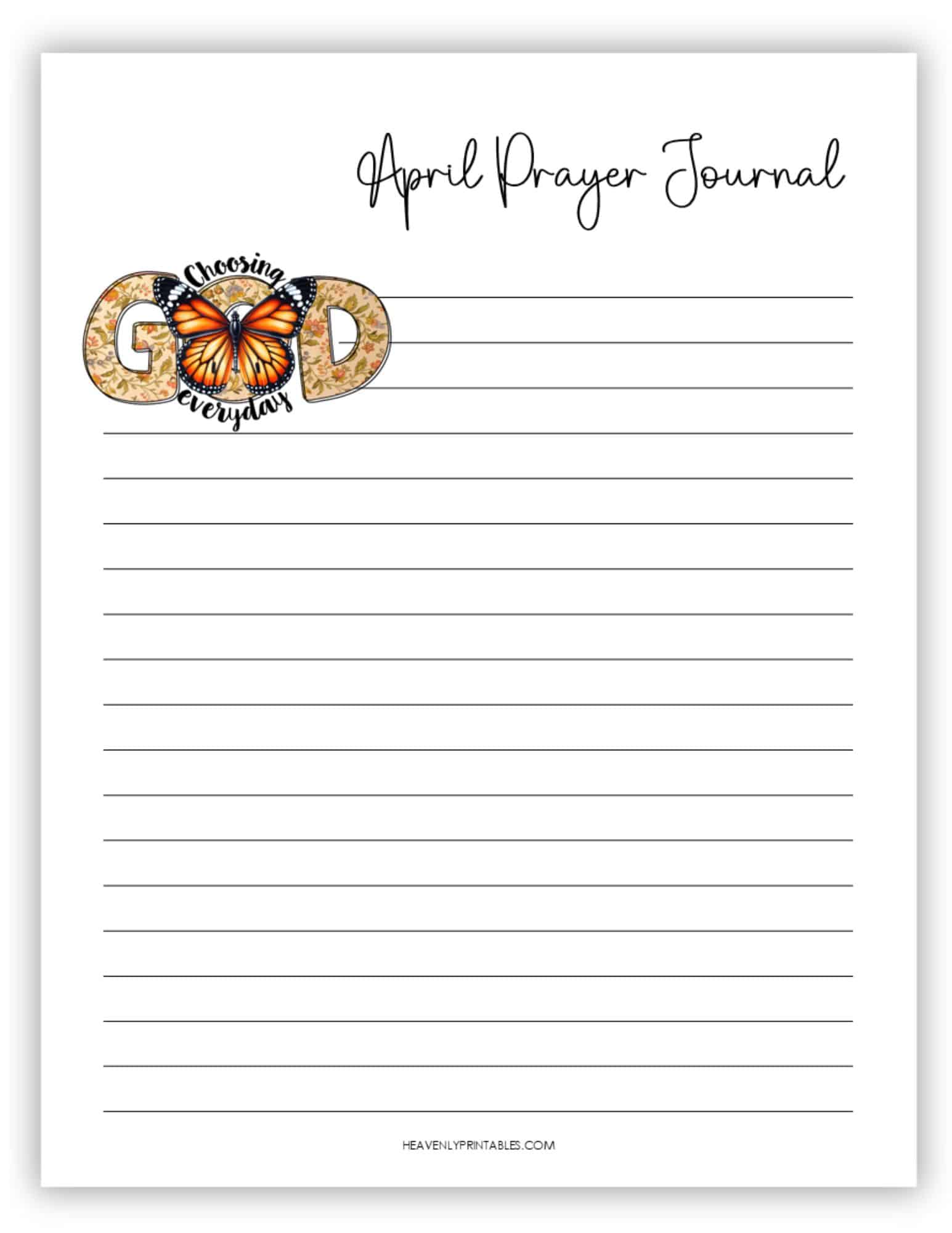 April Calendar Planner (Free PDF Printables) - Heavenly Printables