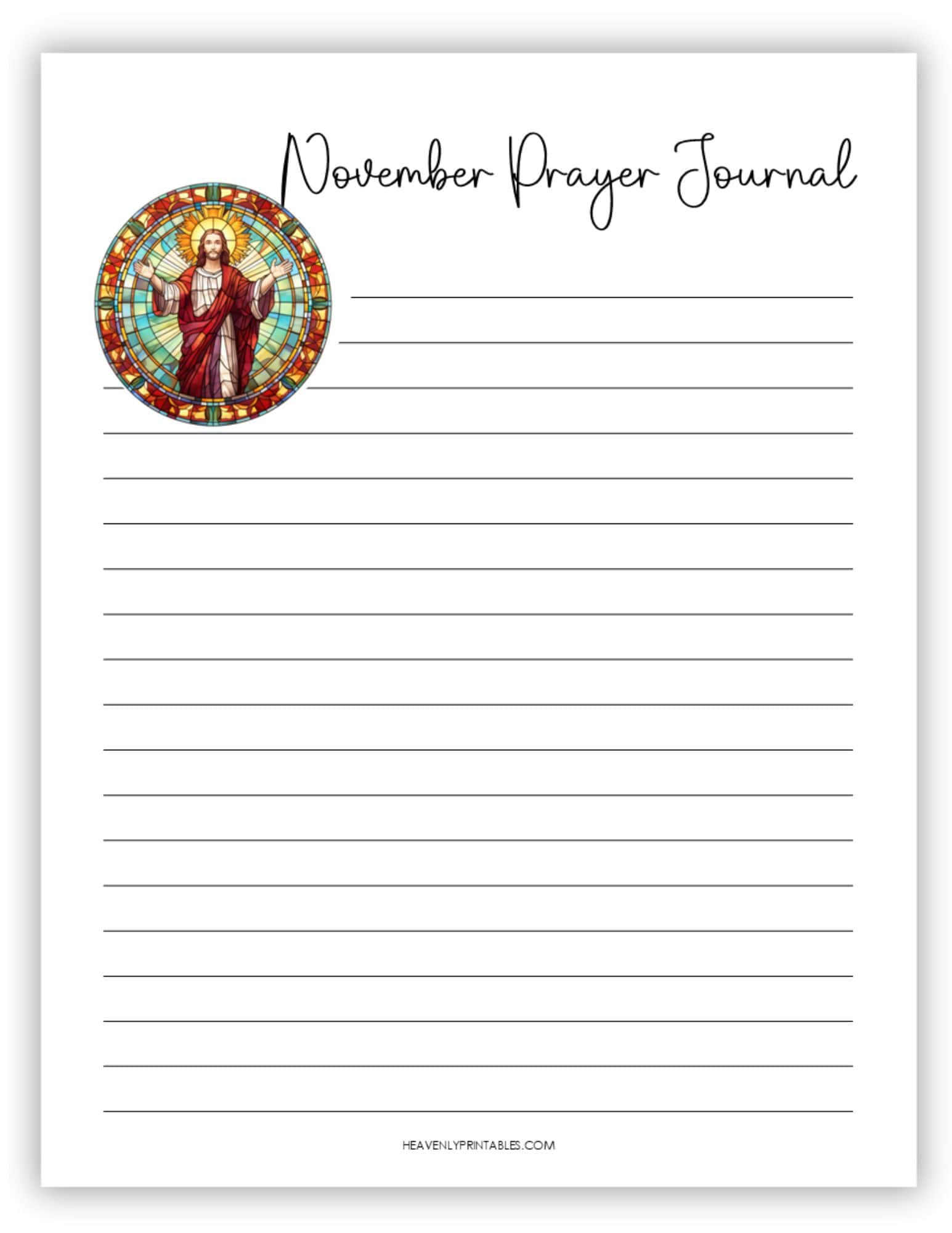 November Calendar Planner (Free PDF Printable) - Heavenly Printables