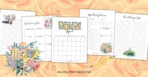 April Calendar Planner (Free PDF Printables) - Heavenly Printables
