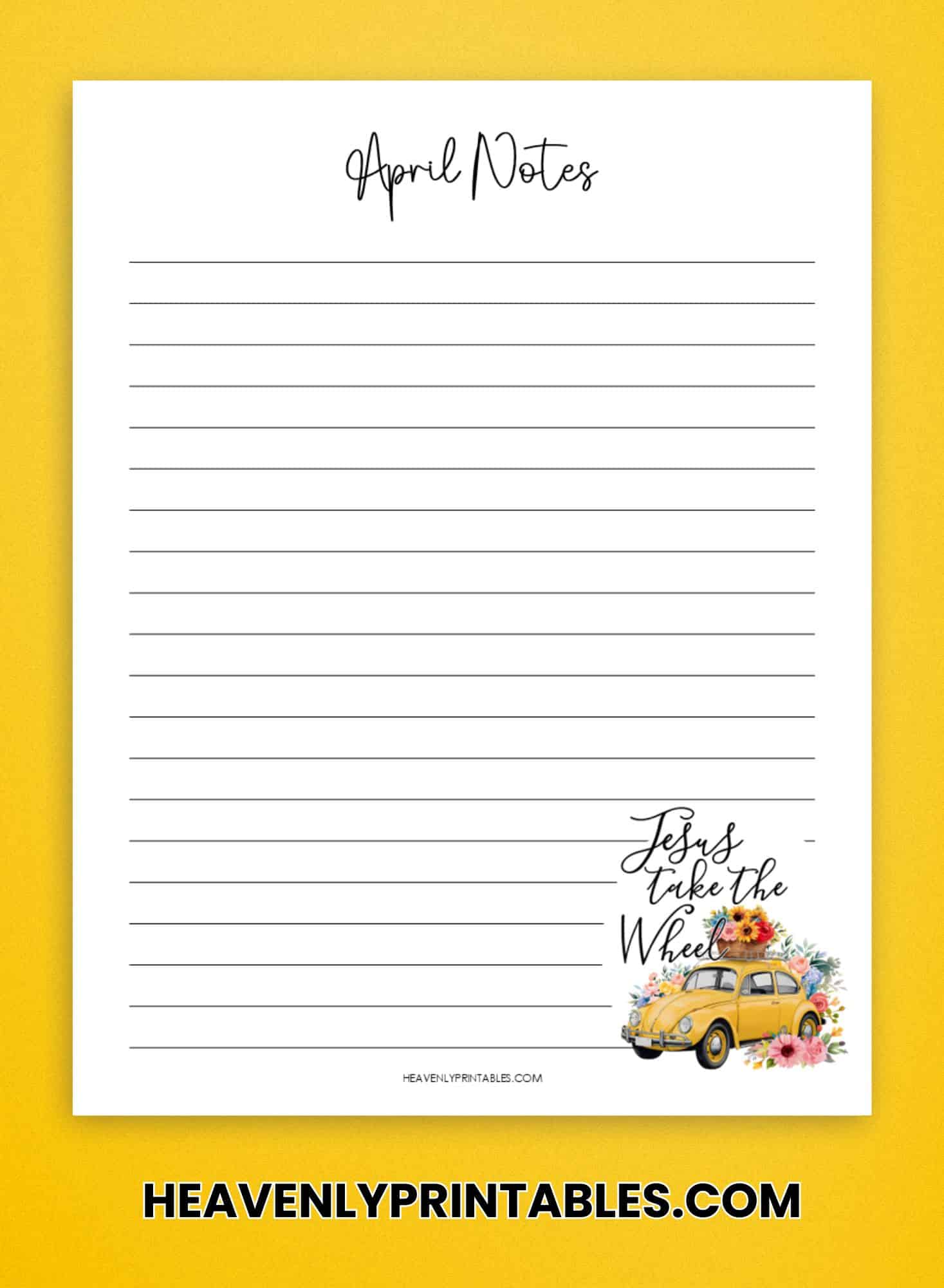 April Calendar Planner (Free PDF Printables) - Heavenly Printables