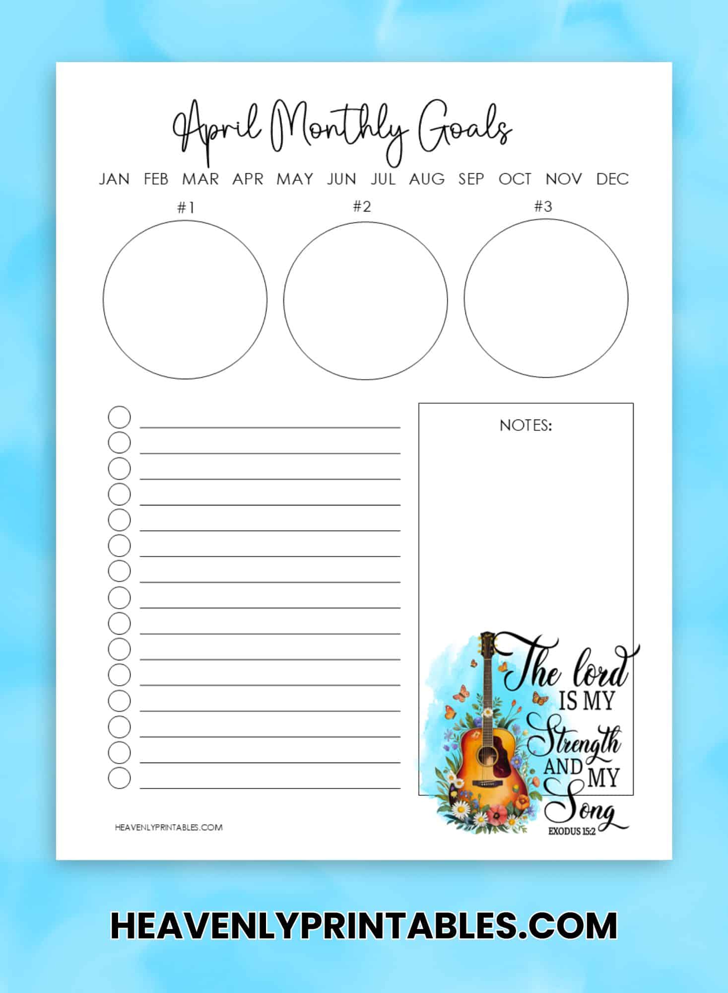 April Calendar Planner (Free PDF Printables) - Heavenly Printables
