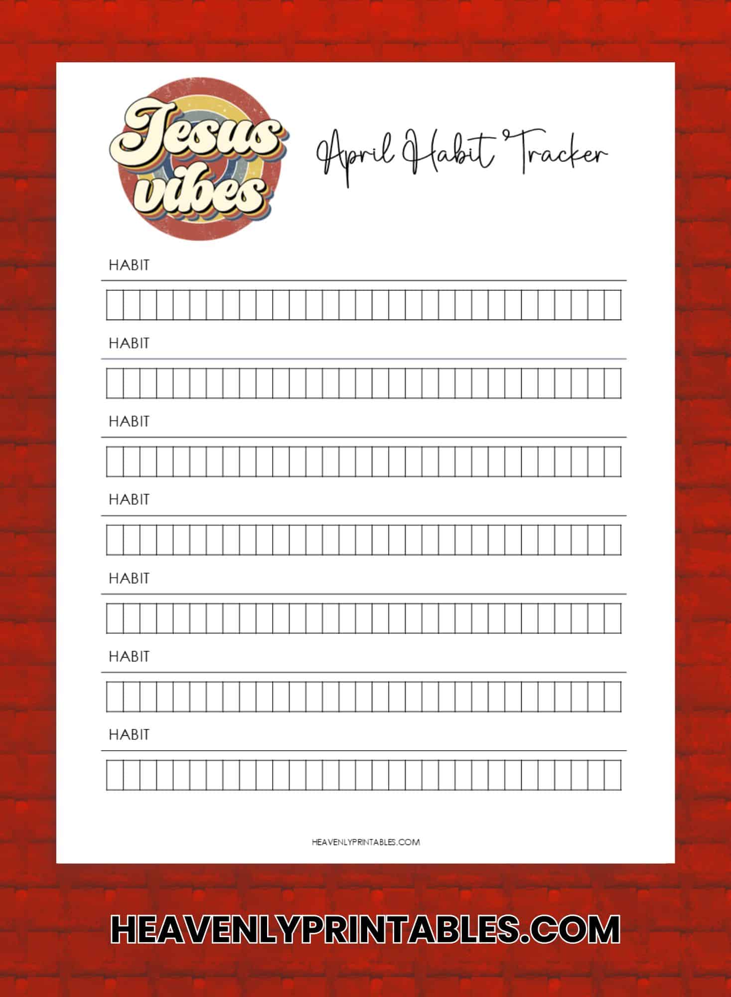 April Calendar Planner (Free PDF Printables) - Heavenly Printables