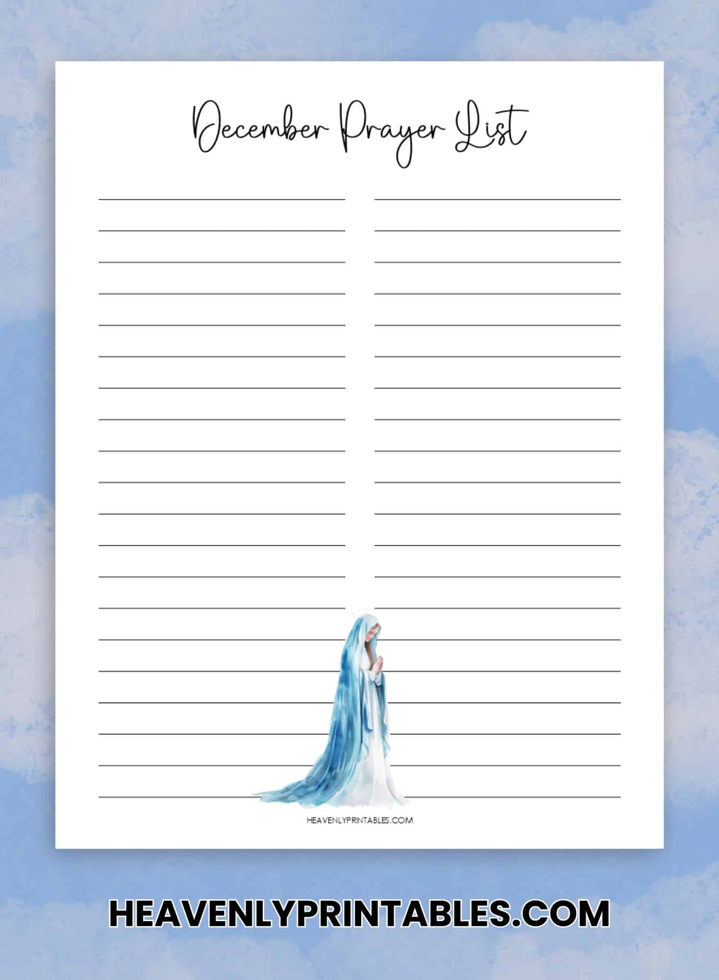 December Calendar Planner (Free PDF Printable) - Heavenly Printables