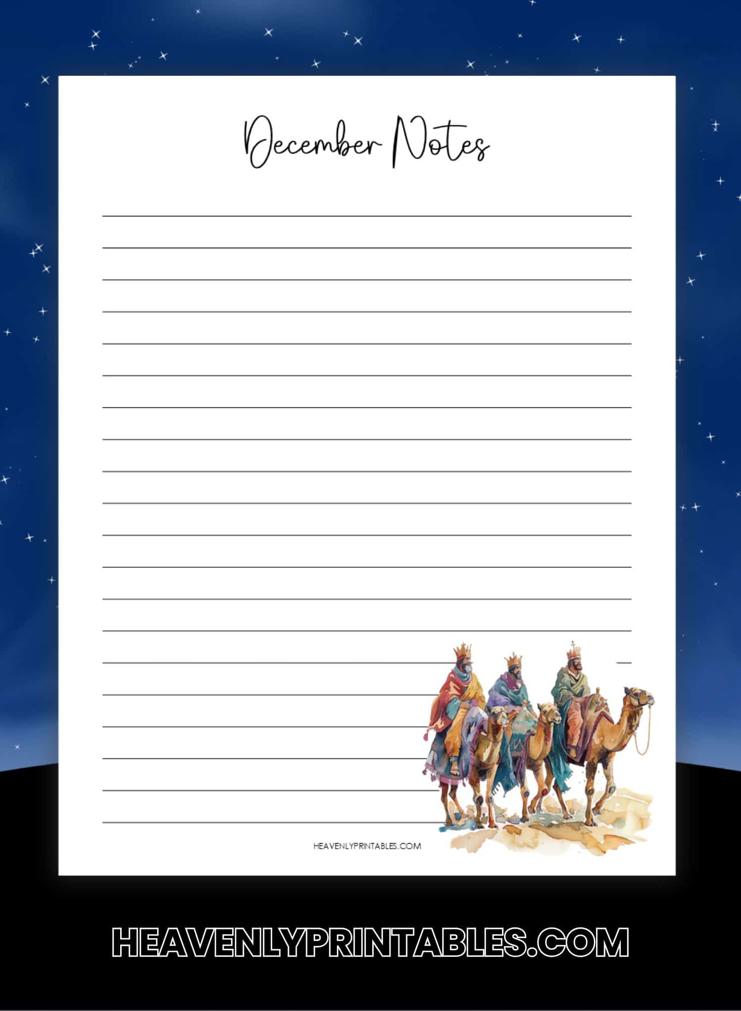 December Calendar Planner (Free PDF Printable) - Heavenly Printables