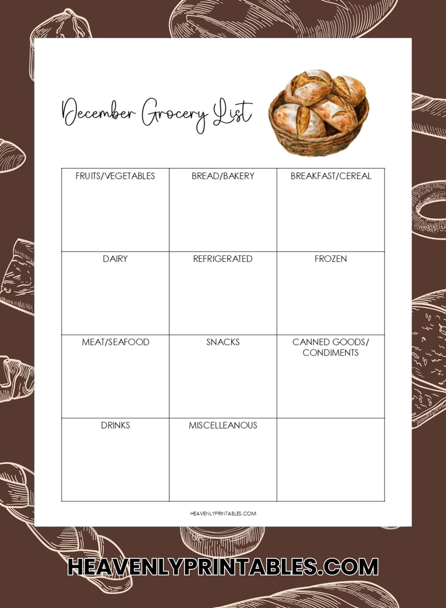 December Calendar Planner (Free PDF Printable) - Heavenly Printables