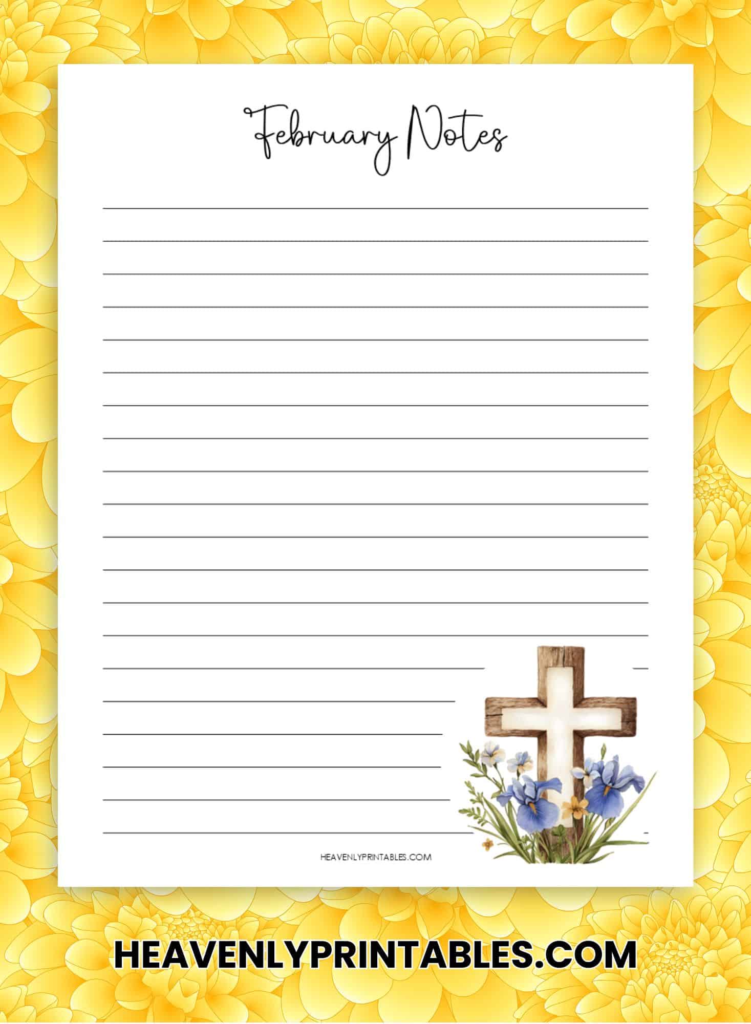 February Calendar Planner (Free PDF Printable) - Heavenly Printables