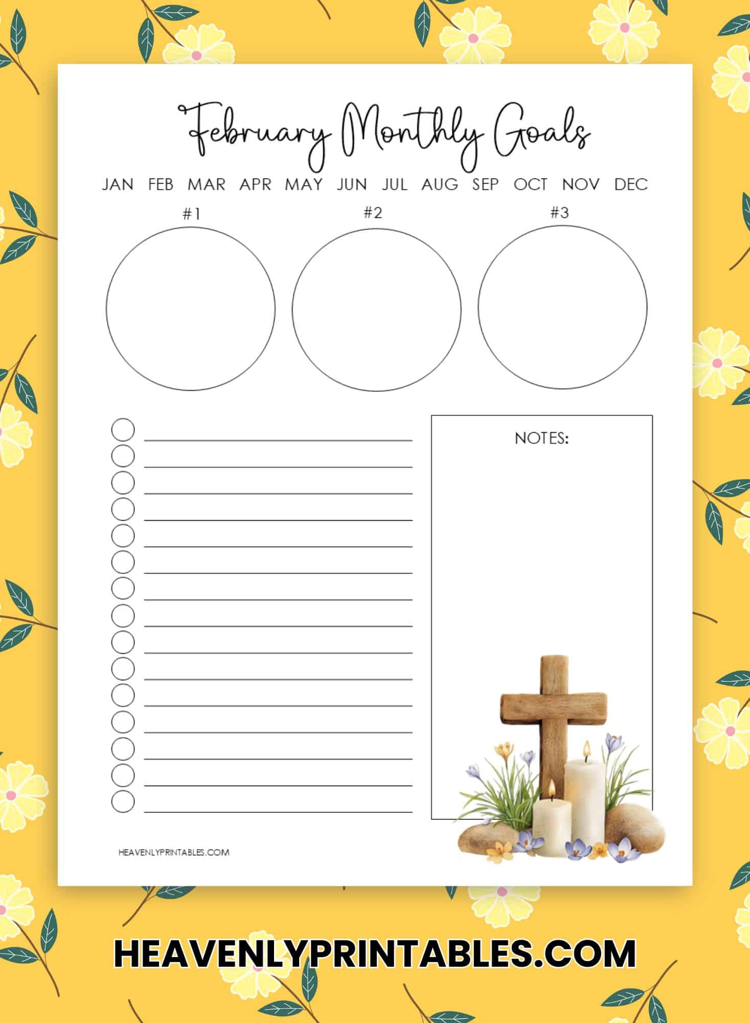 February Calendar Planner (Free PDF Printable) - Heavenly Printables