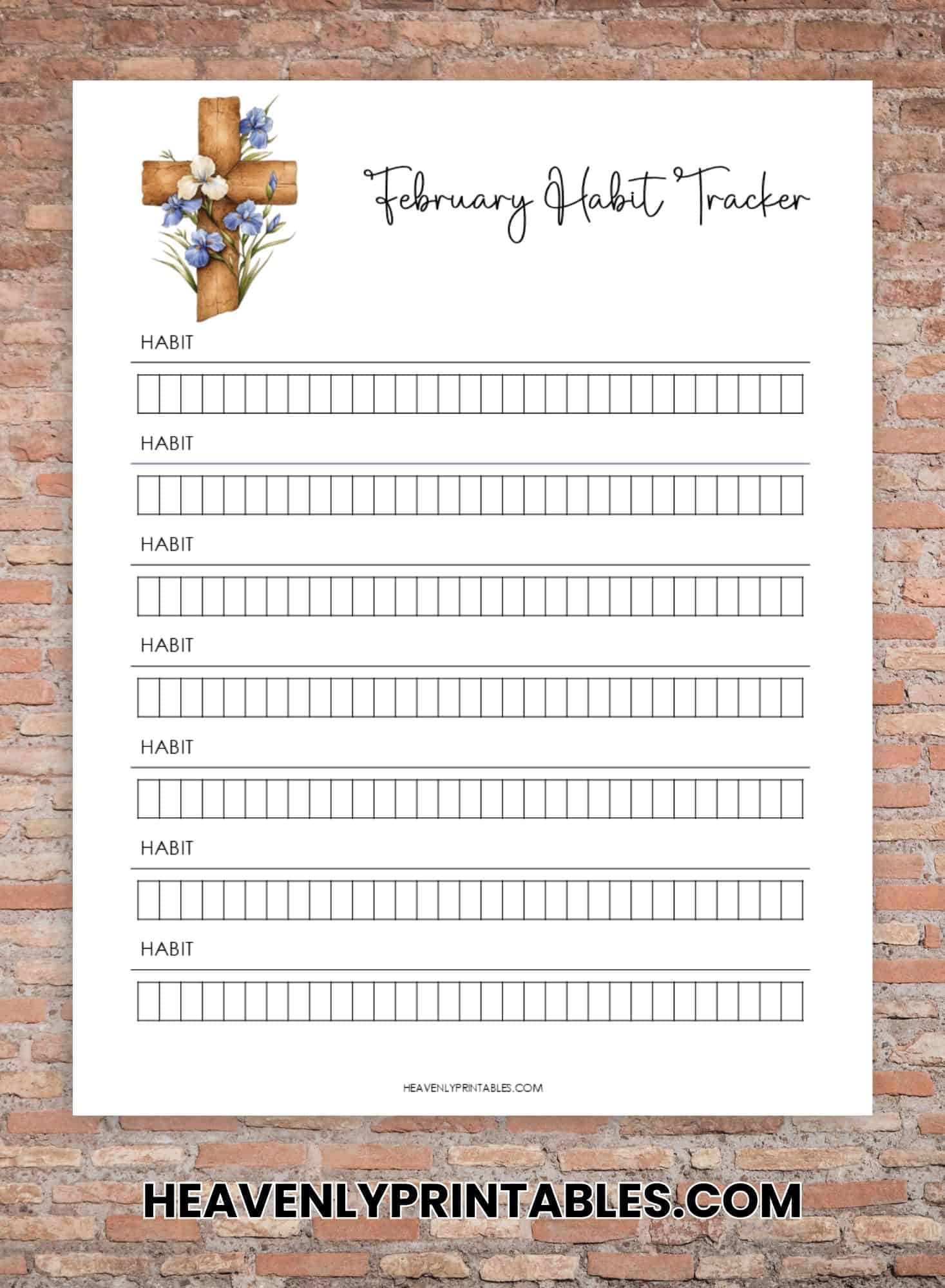 February Calendar Planner (Free PDF Printable) - Heavenly Printables