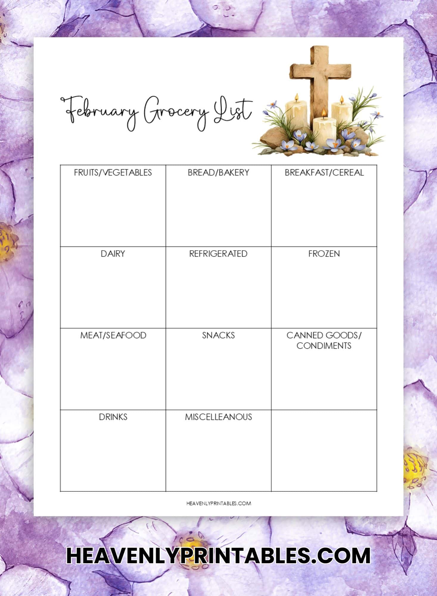 February Calendar Planner (Free PDF Printable) - Heavenly Printables