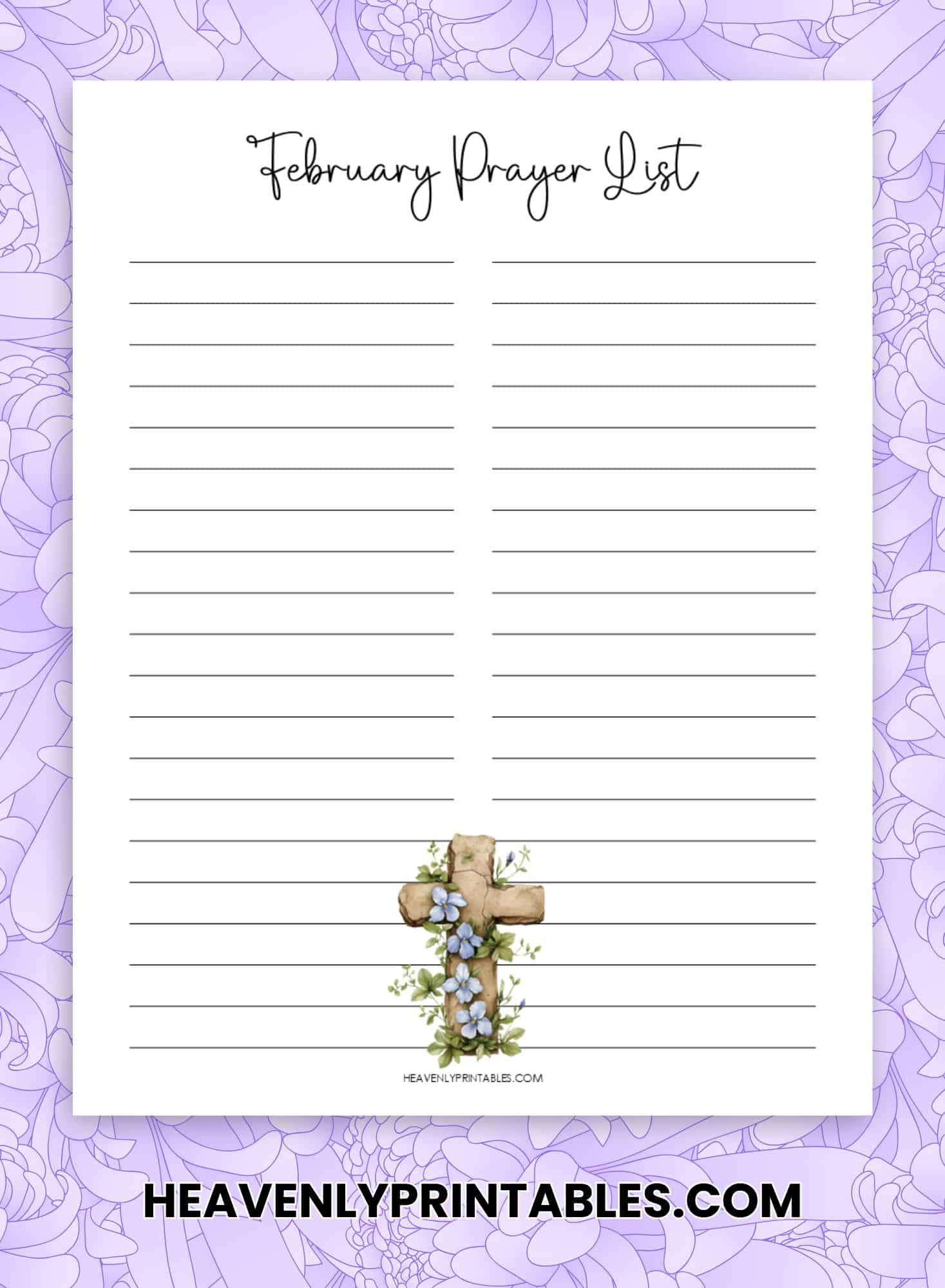February Calendar Planner (Free PDF Printable) - Heavenly Printables