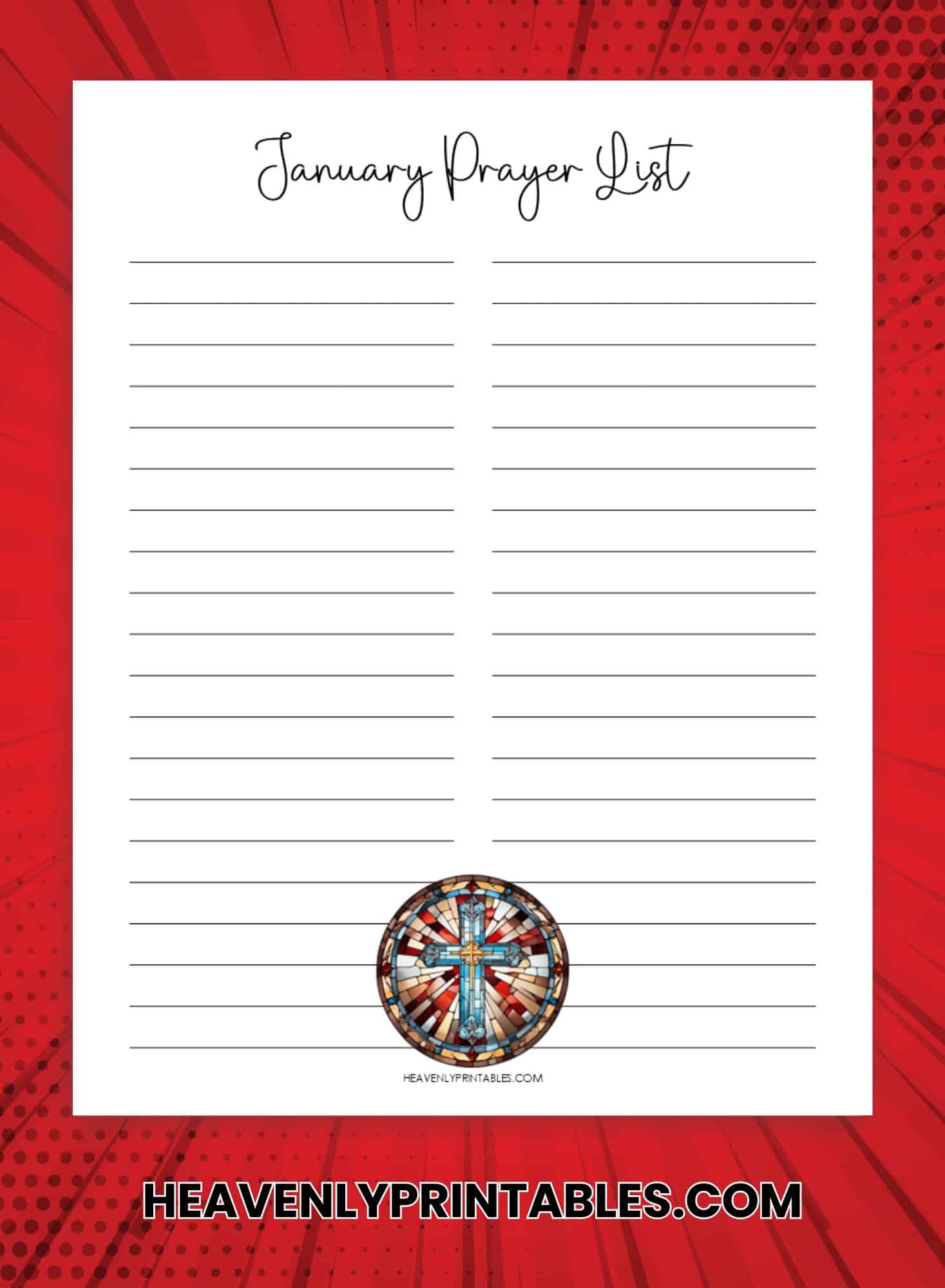 January Calendar Planner (Free PDF Printable) - Heavenly Printables