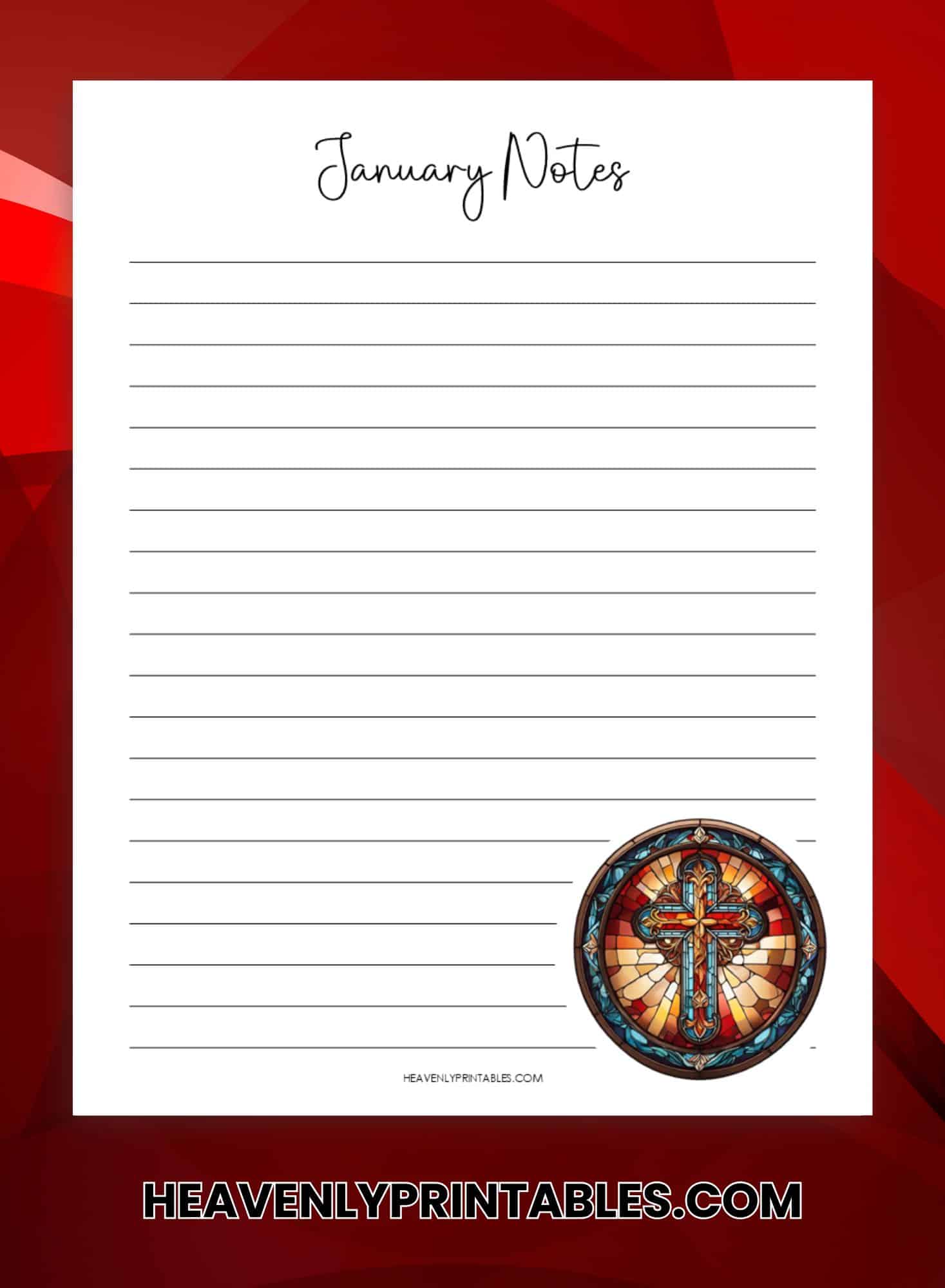 January Calendar Planner (Free PDF Printable) - Heavenly Printables