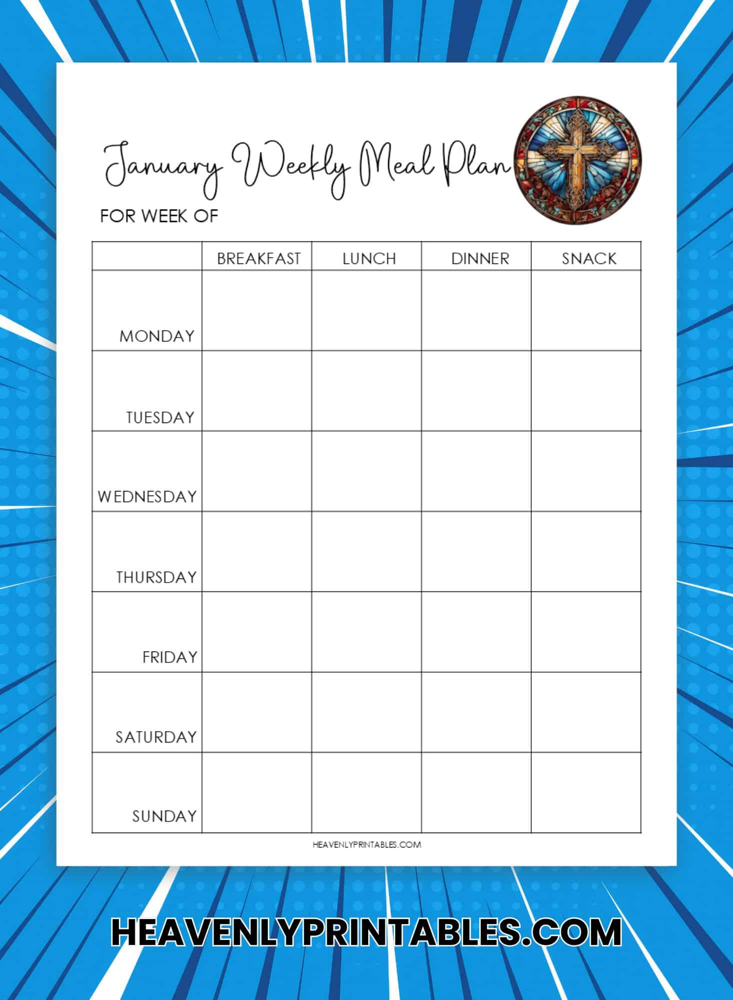 January Calendar Planner (Free PDF Printable) - Heavenly Printables