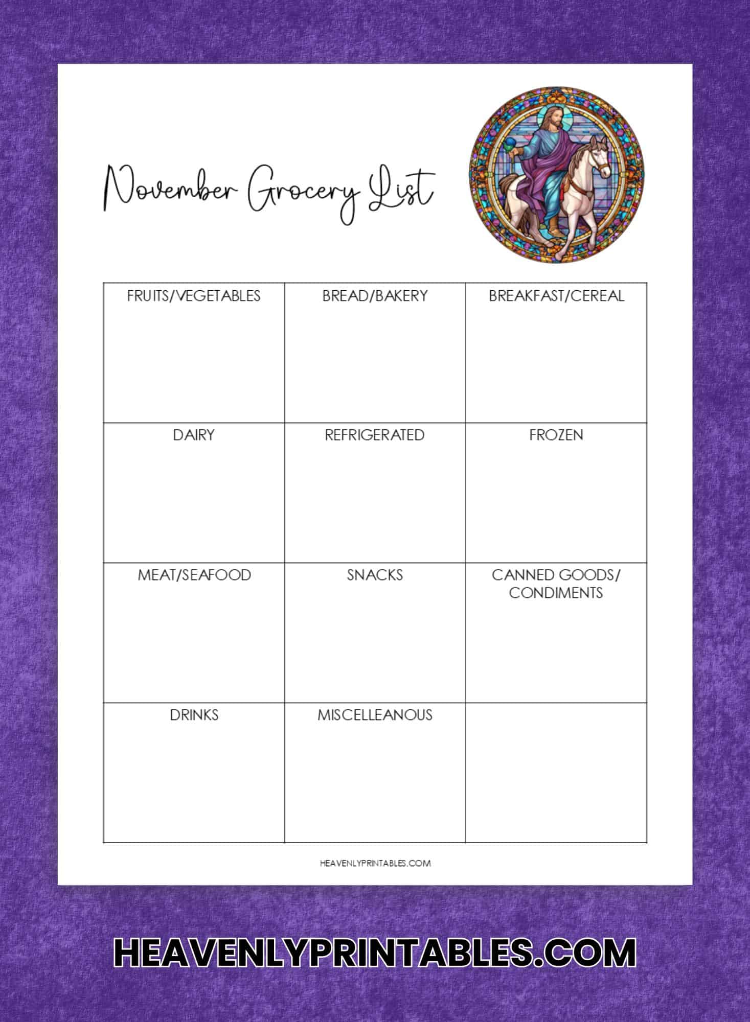 November Calendar Planner (Free PDF Printable) - Heavenly Printables