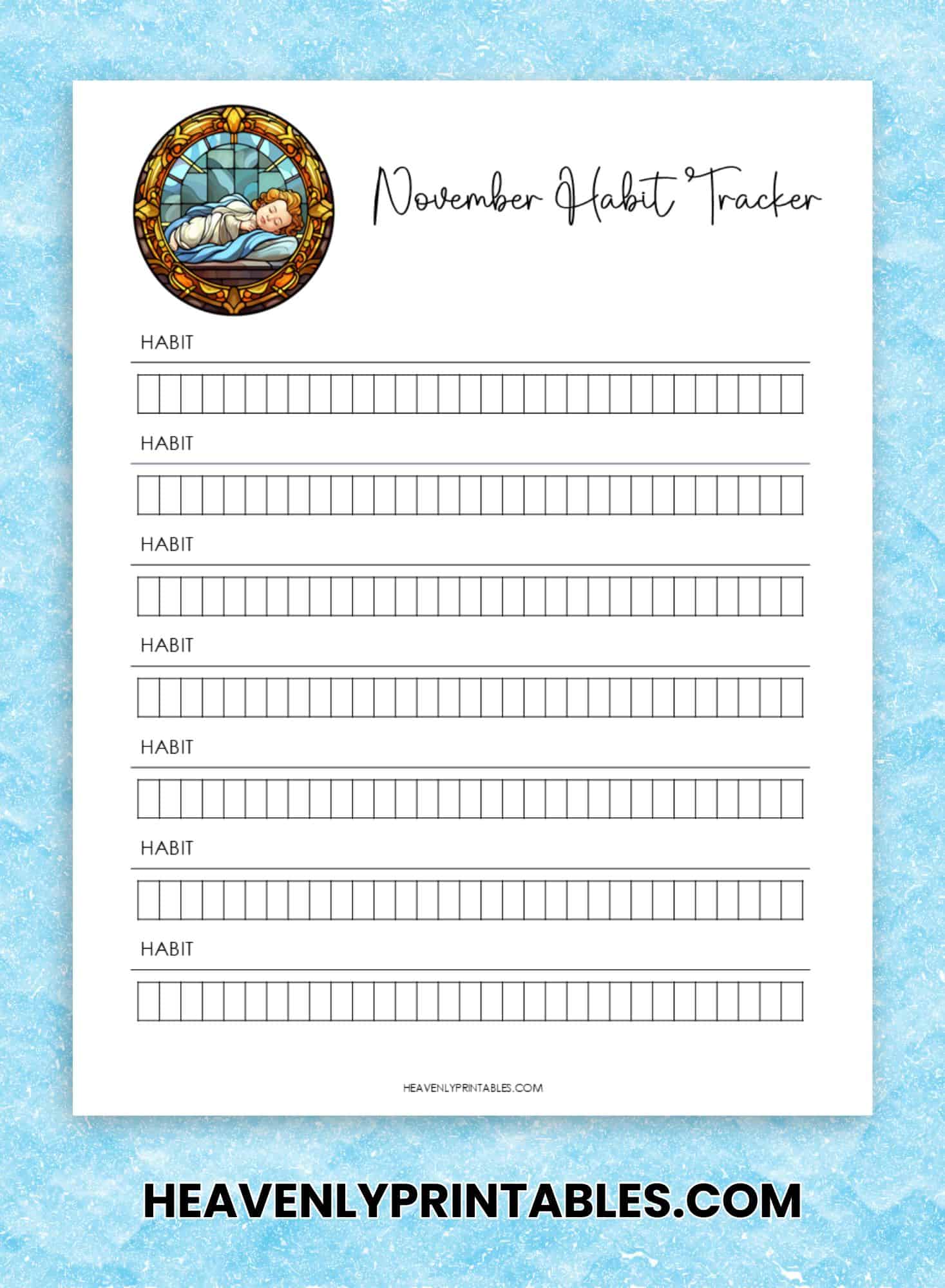 November Calendar Planner (Free PDF Printable) - Heavenly Printables